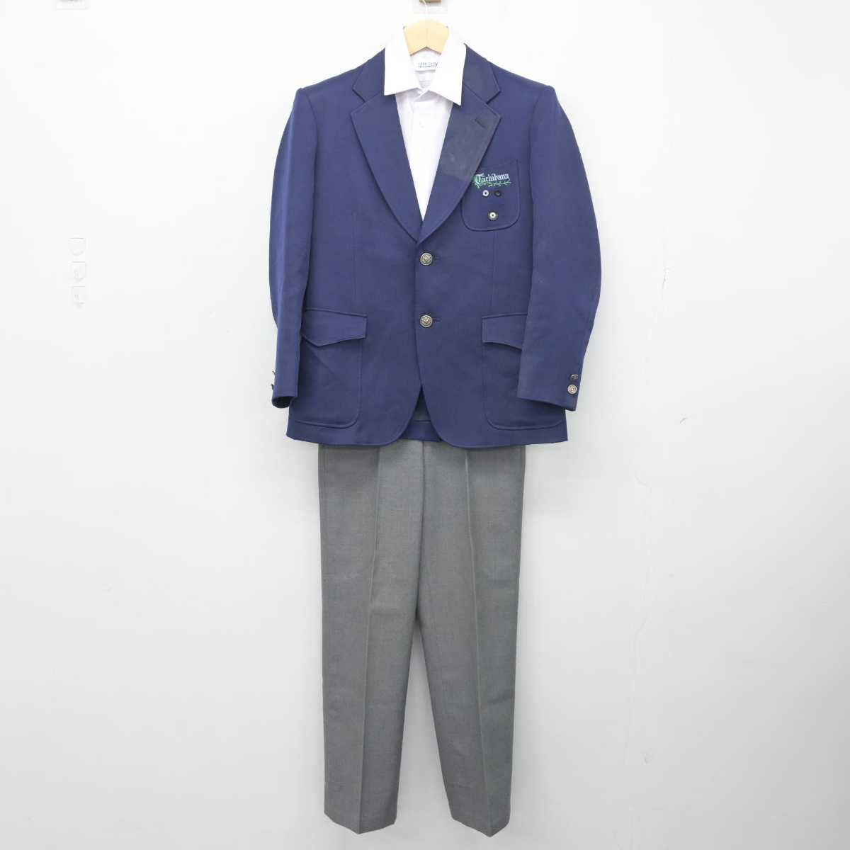 【中古】兵庫県 立花中学校 男子制服 3点 ブレザー・シャツ・ズボン Sf050033 中古制服通販パレイド