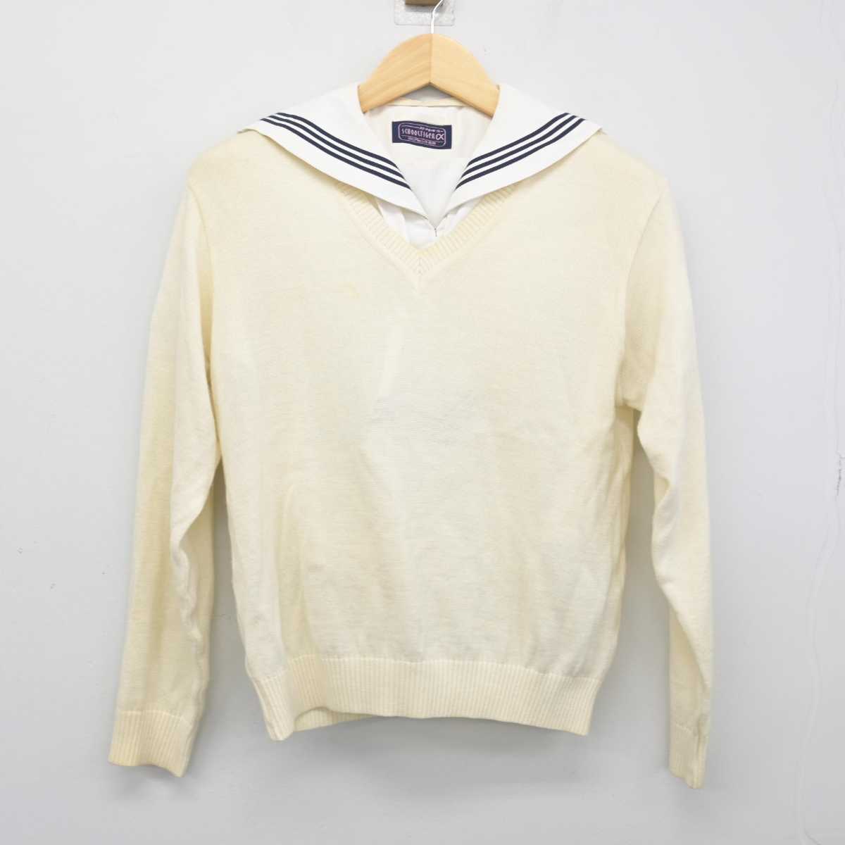 【中古】北海道 藤女子中学校・高等学校 女子制服 3点 ニット・セーラー服 Sf050052 中古制服通販パレイド
