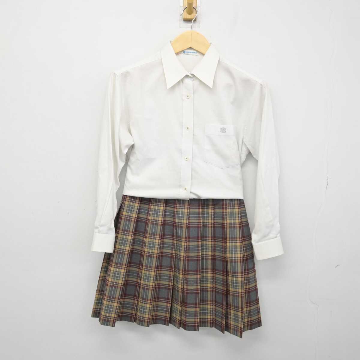【中古】愛知県 豊川高等学校 女子制服 2点 シャツ・スカート Sf050129 中古制服通販パレイド
