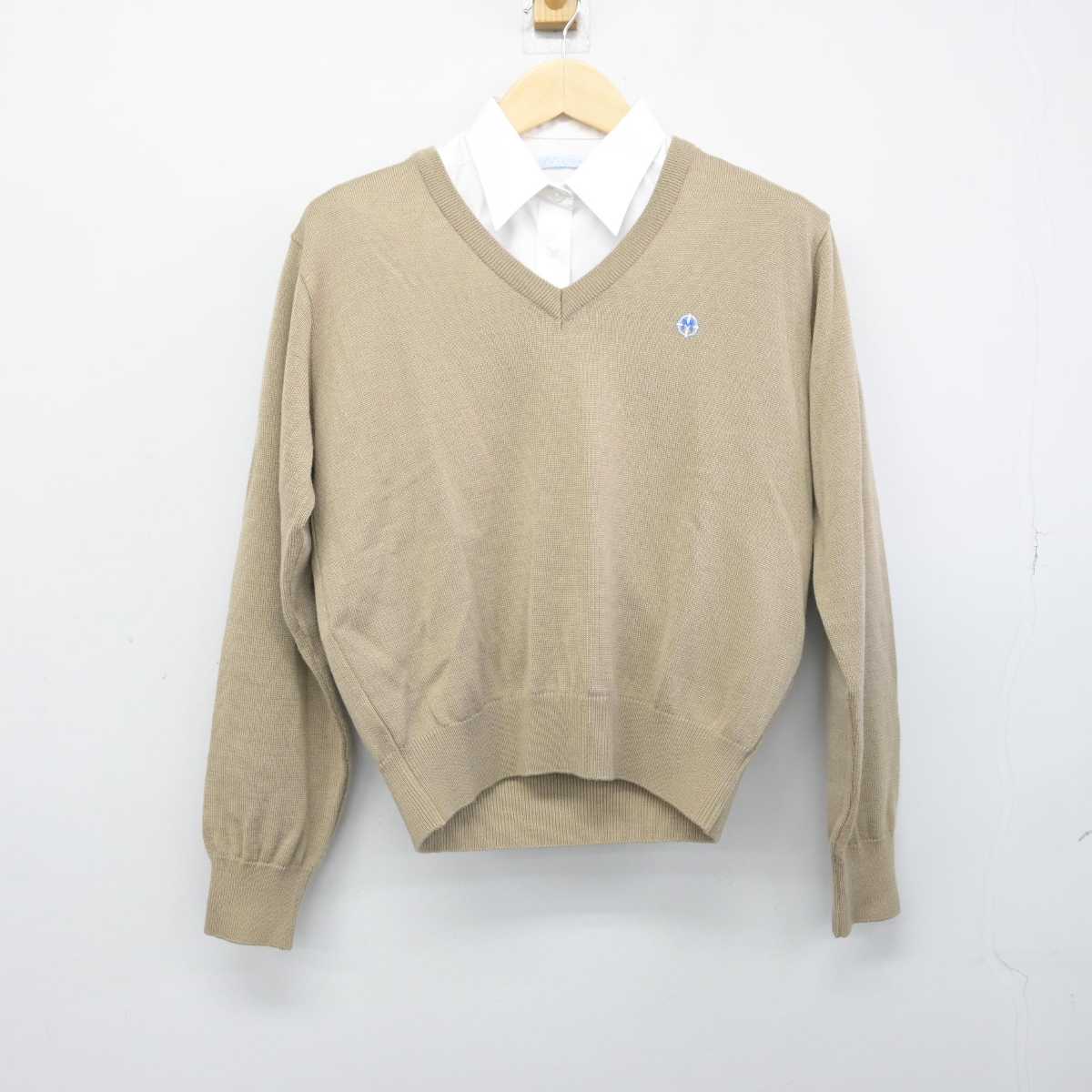 【中古】熊本県 熊本マリスト学園高等学校 女子制服 2点 シャツ・ニット Sf050289 中古制服通販パレイド