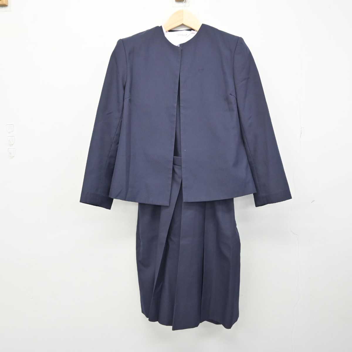 【中古】神奈川県 坂本中学校旧制服 女子制服 4点 ブレザー・ベスト・シャツ・スカート Sf050412 中古制服通販パレイド