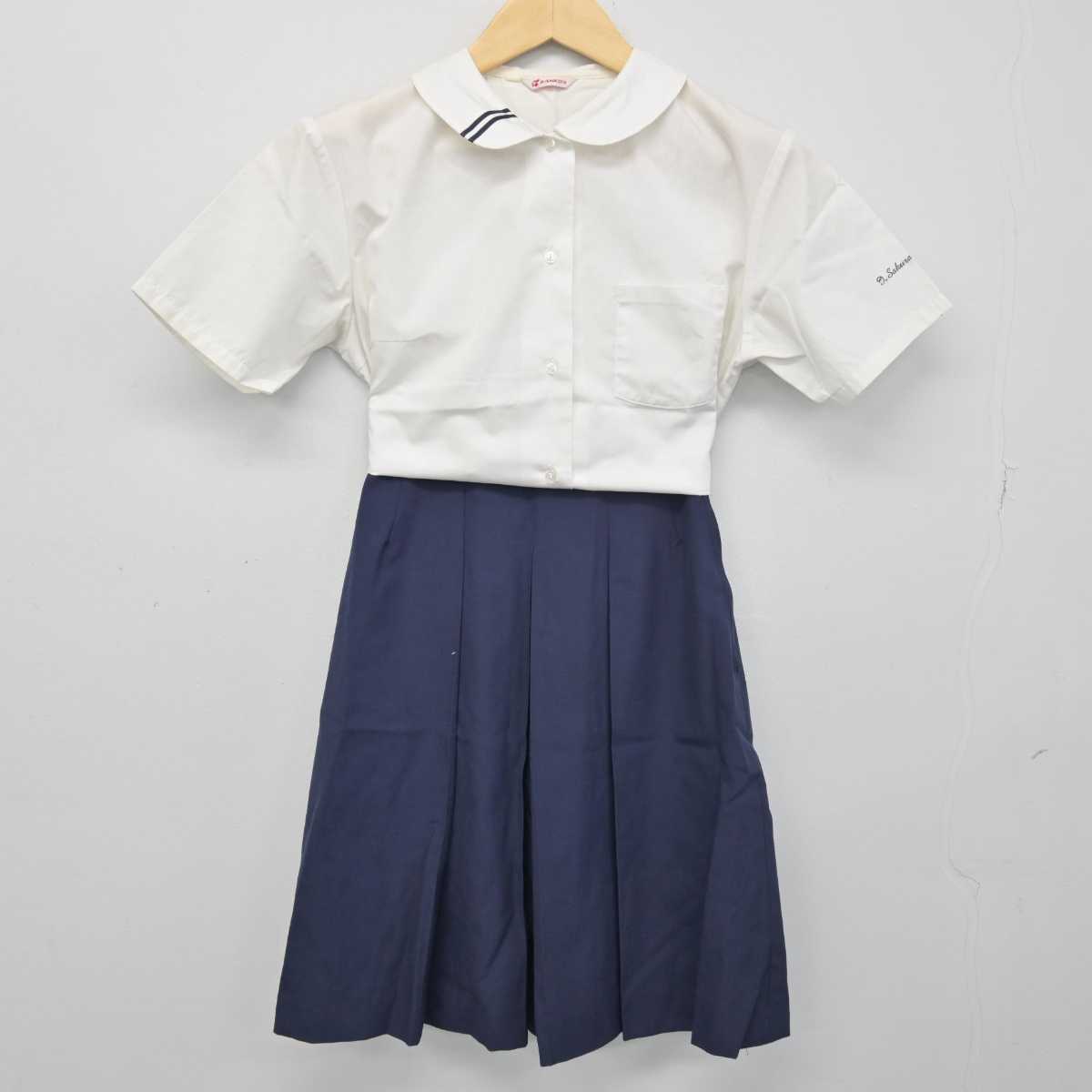 【中古】福島県 磐城桜が丘高等学校 女子制服 3点 シャツ・スカート Sf050593 中古制服通販パレイド