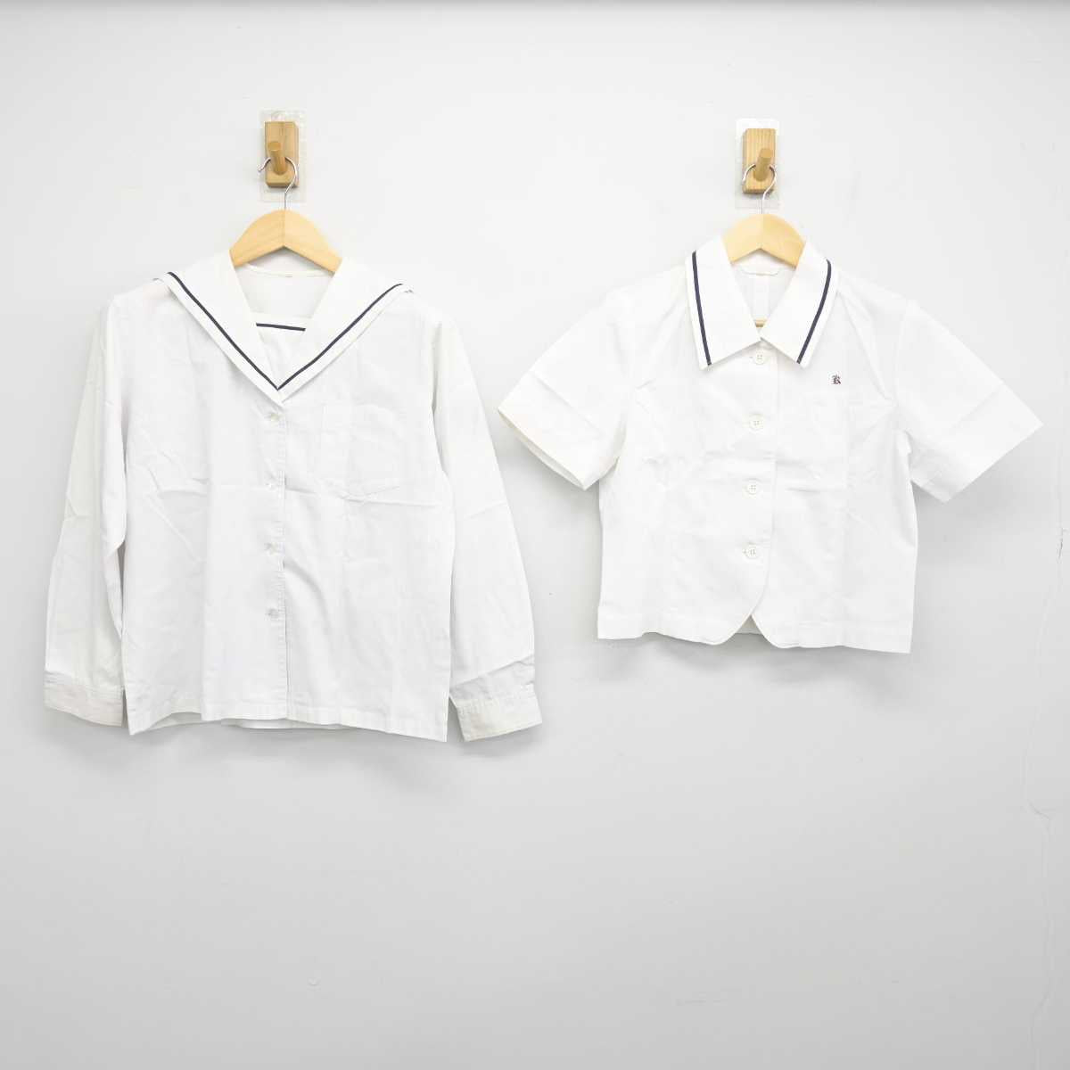 【中古】鹿児島県 国分中央高等学校 女子制服 2点 セーラー服・シャツ Sf051209 中古制服通販パレイド