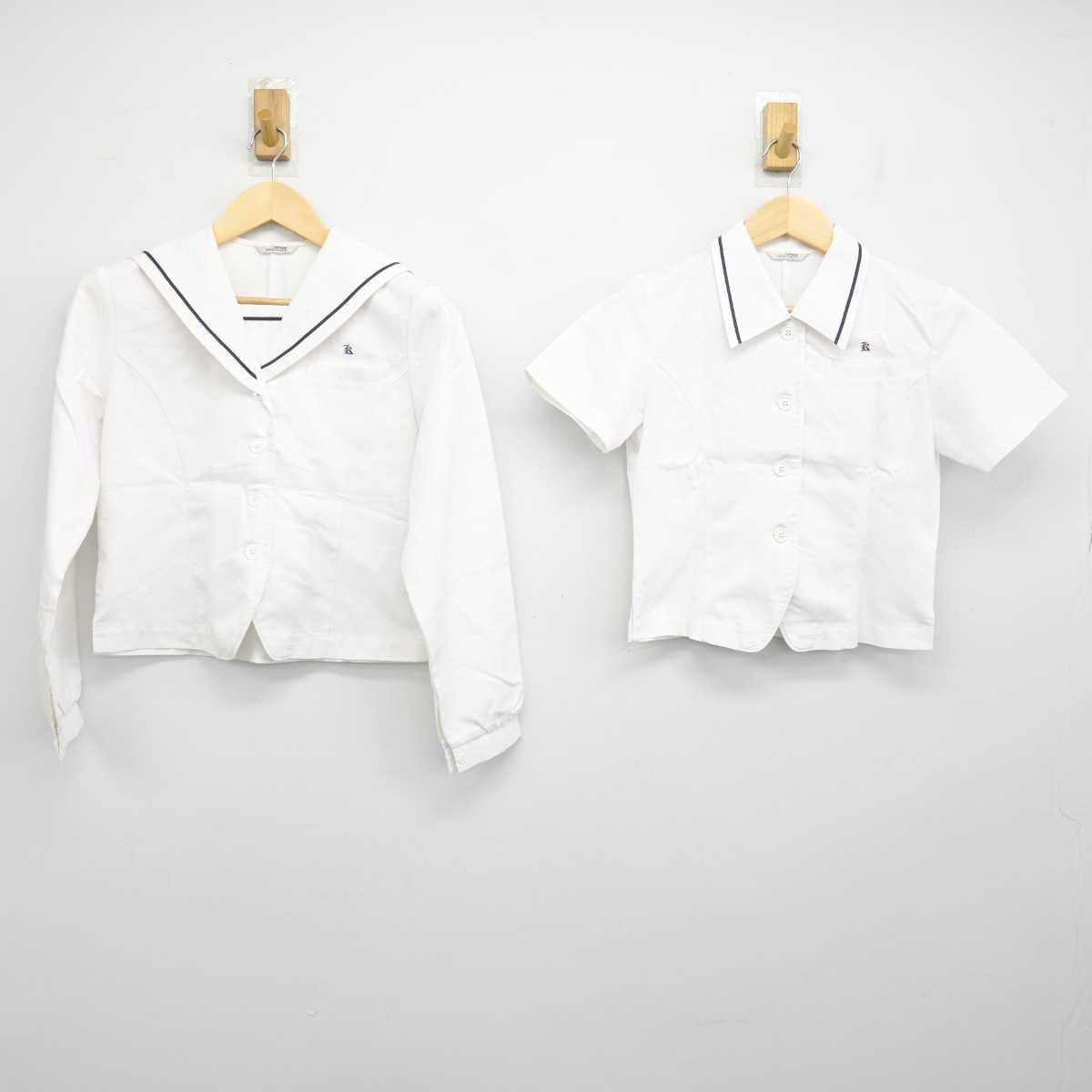 【中古】鹿児島県 国分中央高等学校 女子制服 2点 セーラー服・シャツ Sf051210 中古制服通販パレイド
