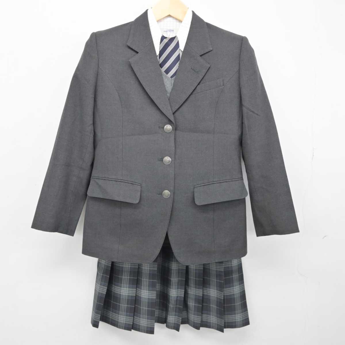 【中古】千葉県 銚子高等学校 女子制服 5点 ブレザー・ニット・シャツ・スカート Sf051671 中古制服通販パレイド