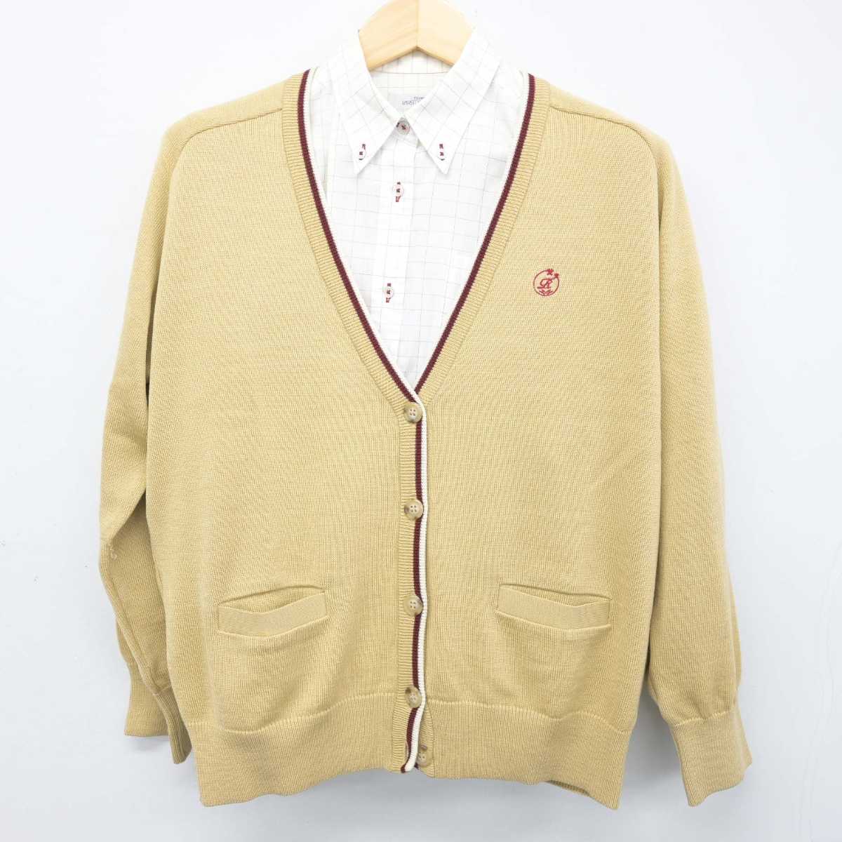 【中古】佐賀県 佐賀龍谷学園龍谷高等学校 女子制服 2点 ニット・シャツ Sf051998 中古制服通販パレイド