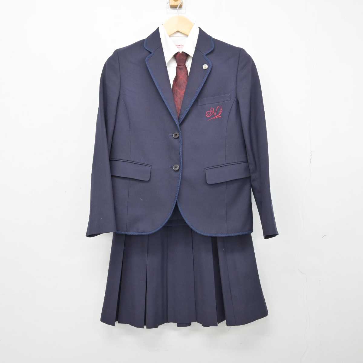 【中古】山梨県 甲府西高等学校 女子制服 5点 ブレザー・シャツ・スカート Sf052043 中古制服通販パレイド