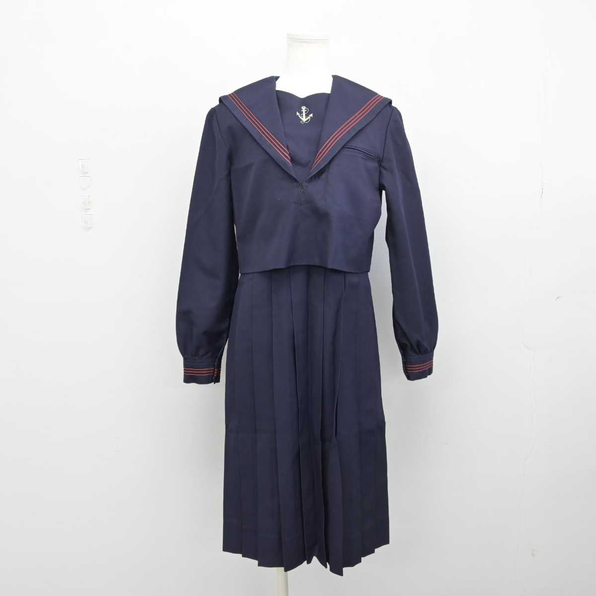 【中古】福岡県 福岡女学院中学校・高等学校 女子制服 2点 セーラー服・ジャンパースカート Sf052617 中古制服通販パレイド