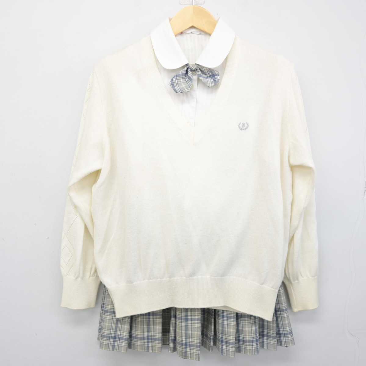 【中古】東京都 日本大学第二高等学校 女子制服 4点 ニット・シャツ・スカート Sf052910 中古制服通販パレイド
