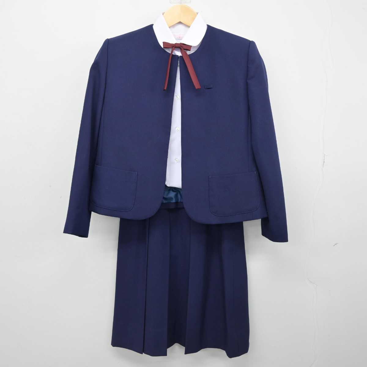 【中古】佐賀県 佐賀清和中学校 女子制服 4点 ブレザー・シャツ・スカート Sf052958 中古制服通販パレイド