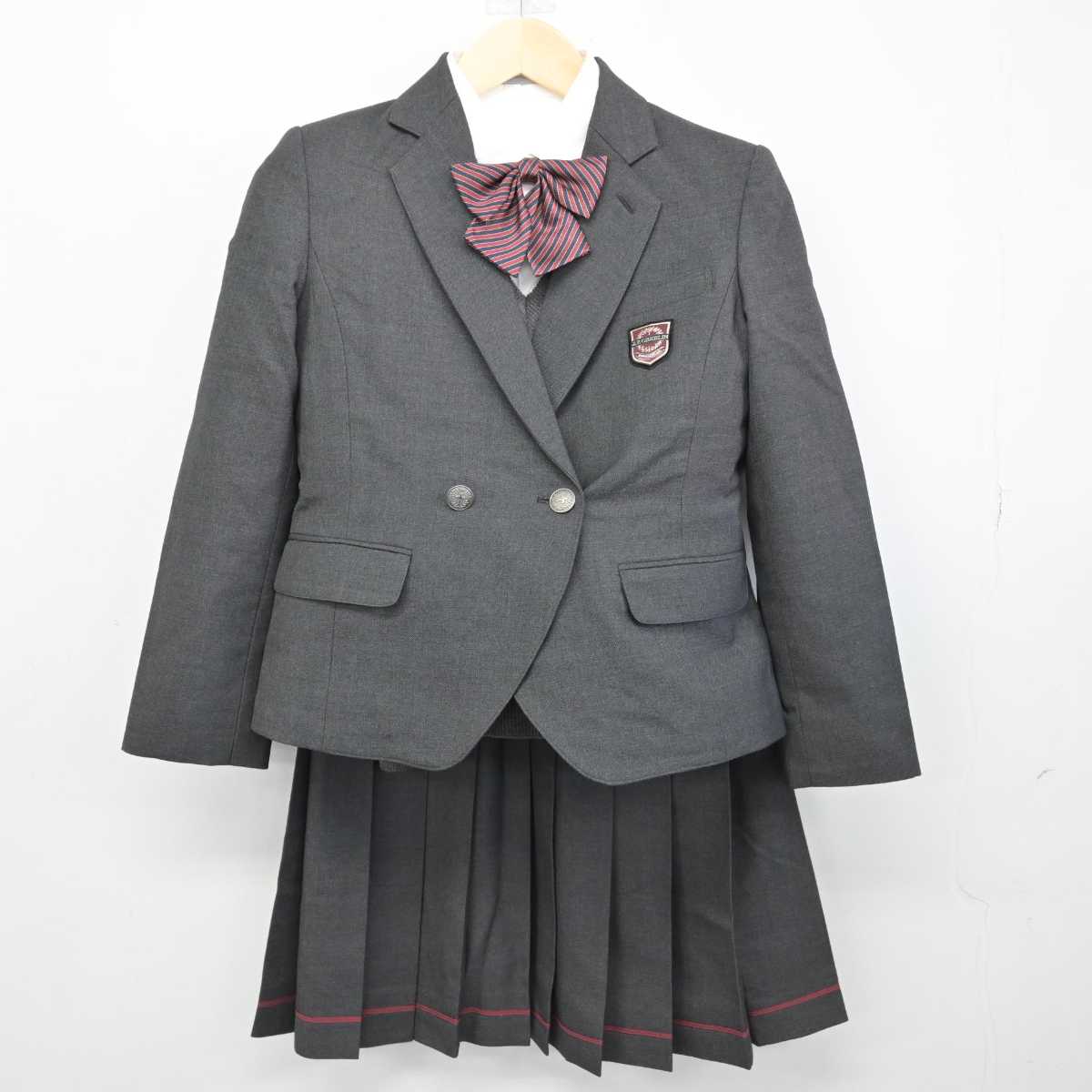 【中古】東京都 桜美林高等学校 女子制服 5点 ブレザー・ニット・シャツ・スカート Sf053039 中古制服通販パレイド