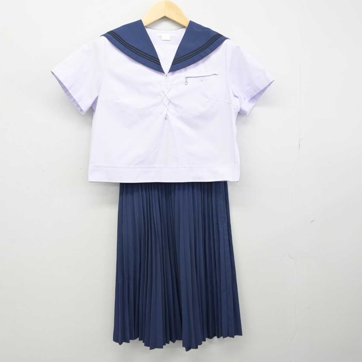 【中古】静岡県 日本体育大学浜松日体中学校 女子制服 3点 セーラー服・スカート Sf053120 中古制服通販パレイド