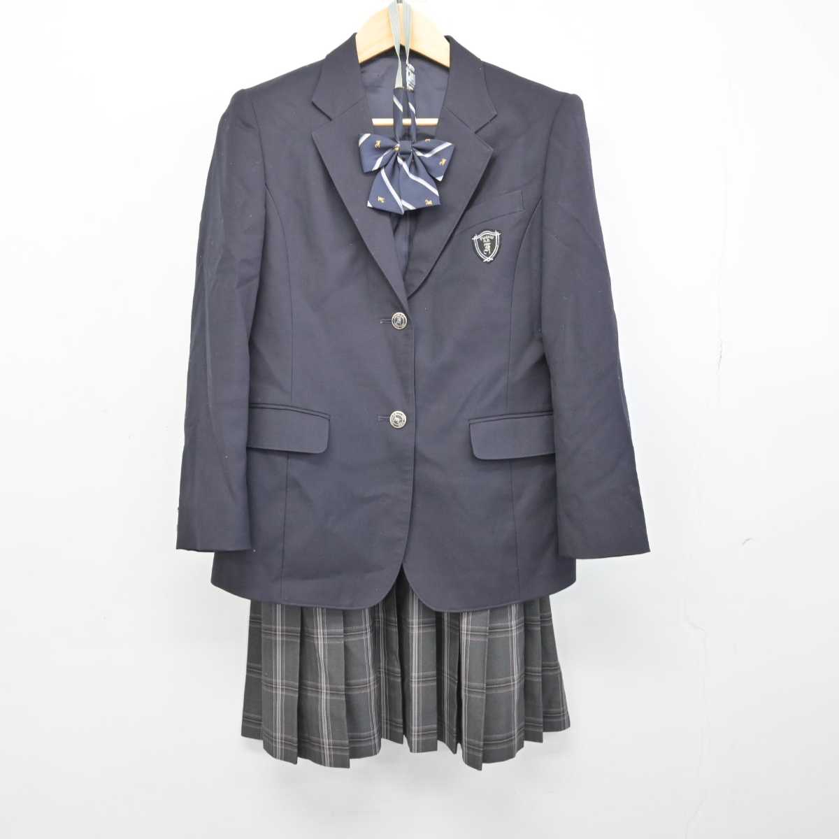 【中古】東京都 府中高等学校 女子制服 3点 ブレザー・スカート Sf053228 中古制服通販パレイド