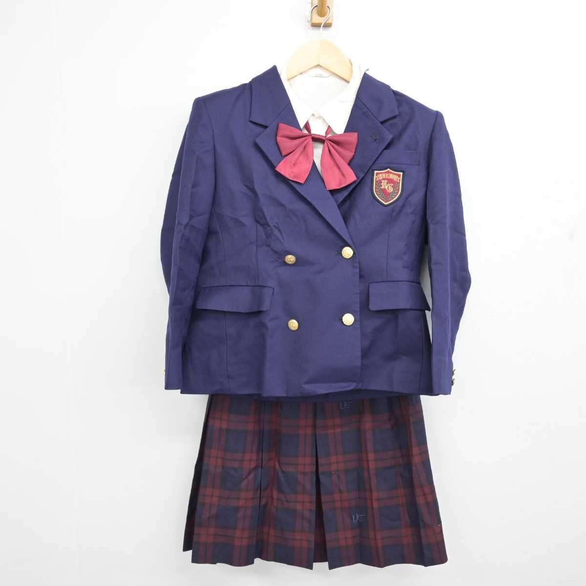 【中古】埼玉県 浦和学院高等学校 女子制服 4点 ブレザー・シャツ・スカート Sf053541 中古制服通販パレイド
