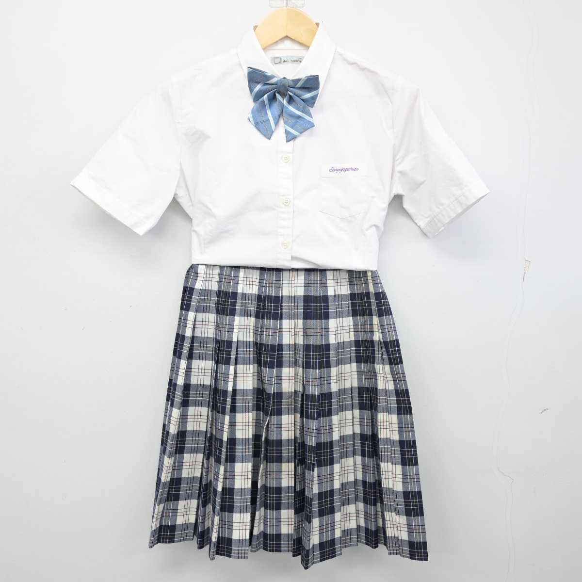 【中古】広島県 山陽女学園中等部 女子制服 4点 シャツ・スカート Sf053750 中古制服通販パレイド