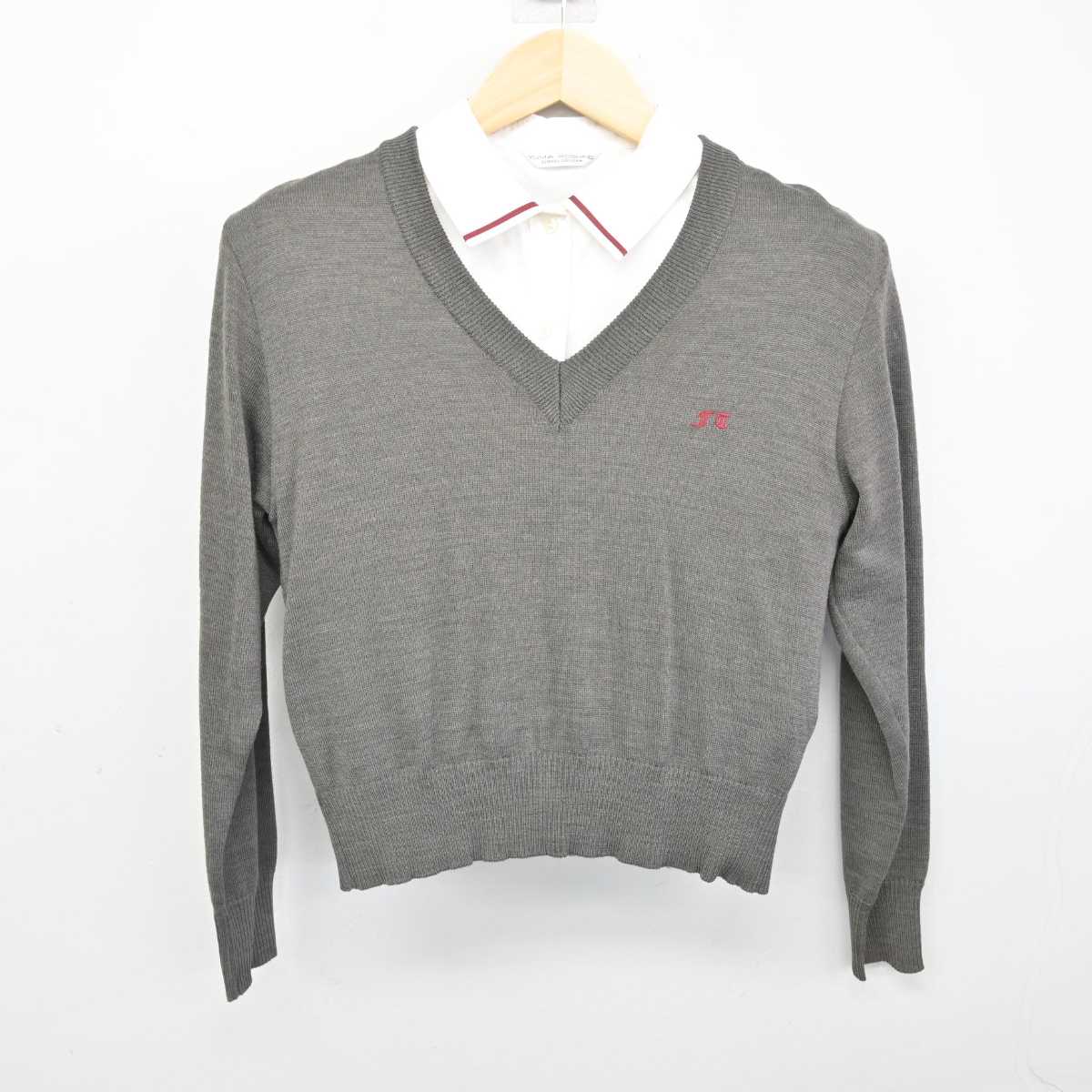 【中古】福島県 福島東稜高等学校旧制服 女子制服 2点 シャツ・ニット Sf053786 中古制服通販パレイド