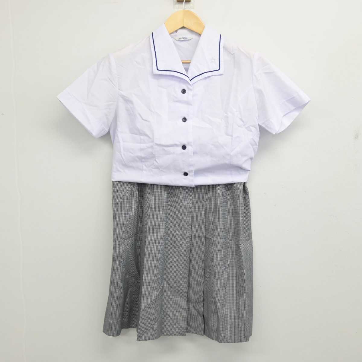 【中古】秋田県 大曲高等学校 女子制服 2点 シャツ・スカート Sf054041 中古制服通販パレイド