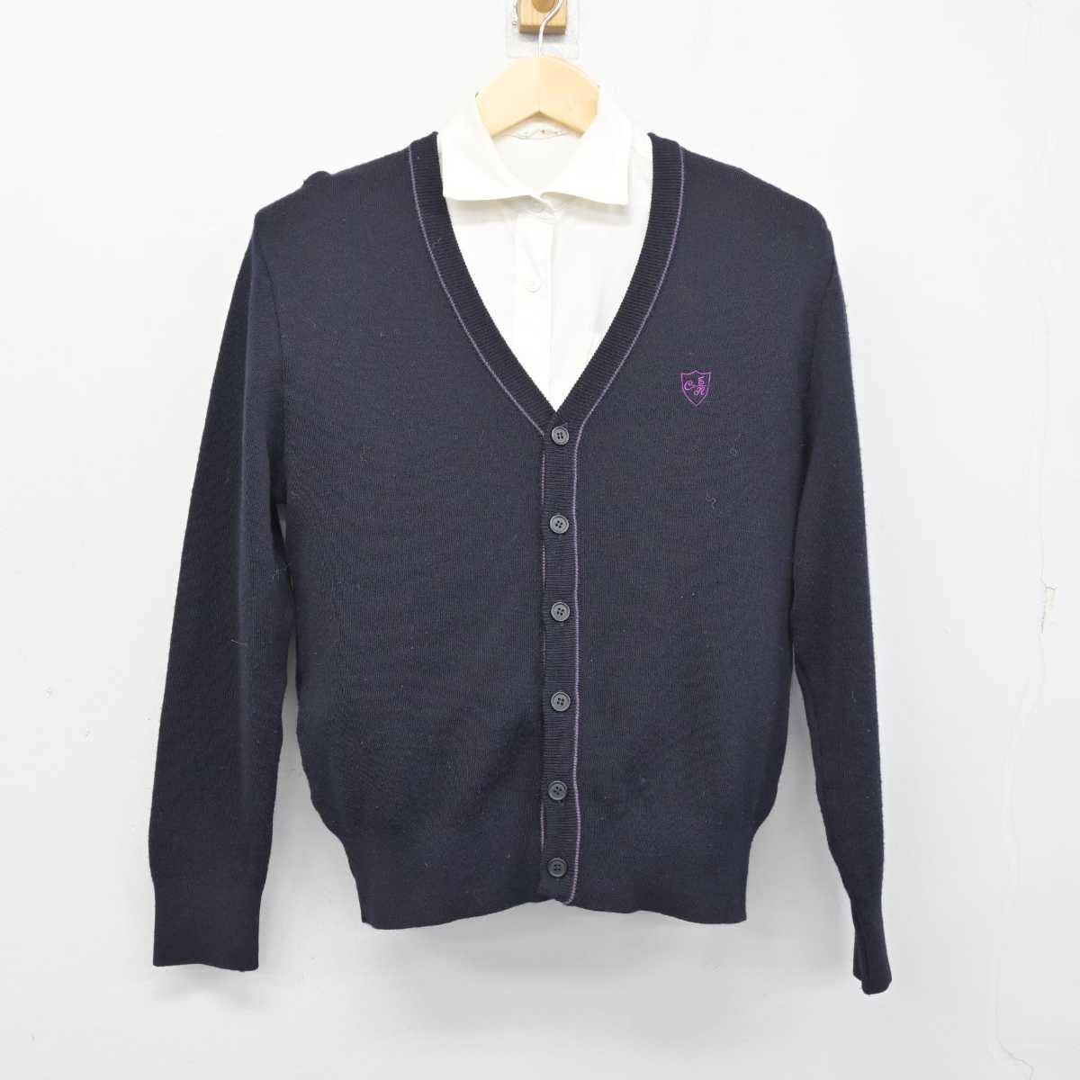 【中古】愛知県 愛知工業大学名電高等学校 女子制服 2点 ニット・シャツ Sf054159 中古制服通販パレイド