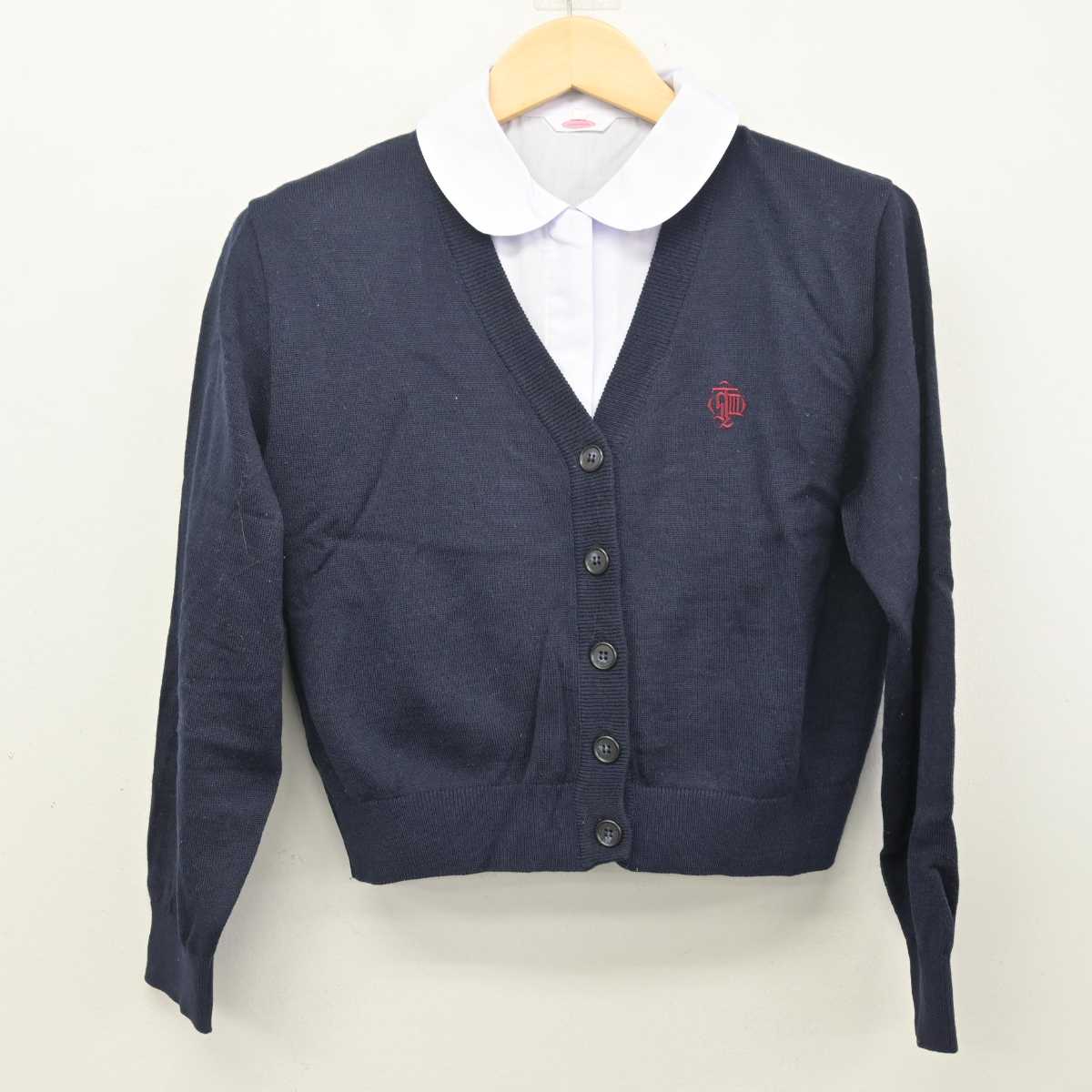 【中古】栃木県 宇都宮海星女子学院高等学校 女子制服 2点 ニット・シャツ Sf054993 中古制服通販パレイド