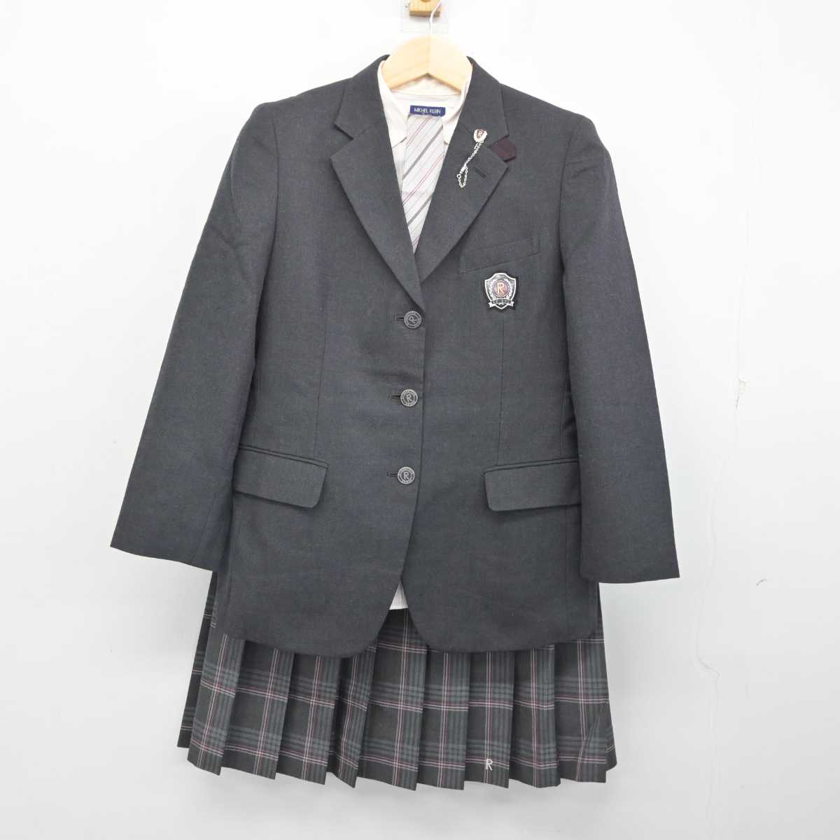 【中古】北海道 立命館慶祥中学校・高等学校 女子制服 5点 ブレザー・シャツ・スカート Sf056698 中古制服通販パレイド