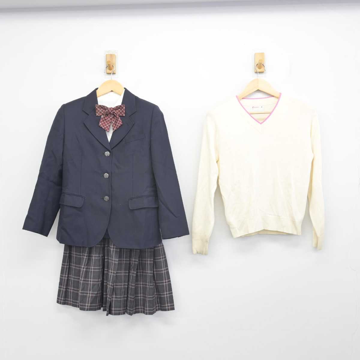 【中古】宮崎県 都城聖ドミニコ学園高等学校 女子制服 5点 ブレザー・ニット・シャツ・スカート Sf056923 中古制服通販パレイド
