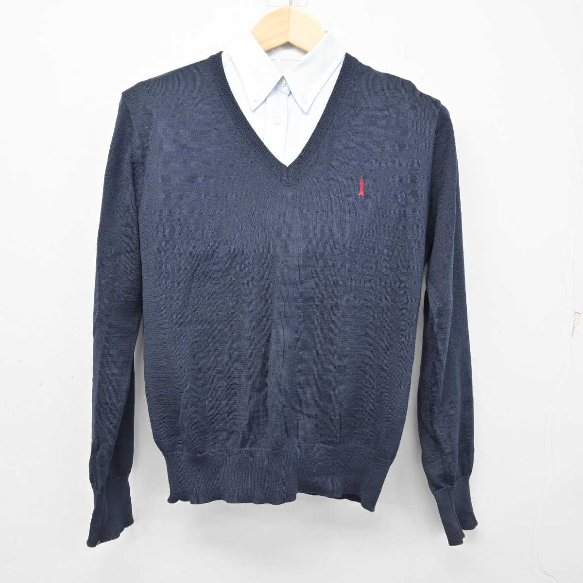 【中古】広島県 広島修道大学ひろしま協創高等学校 女子制服 2点 ニット・シャツ Sf058147 中古制服通販パレイド