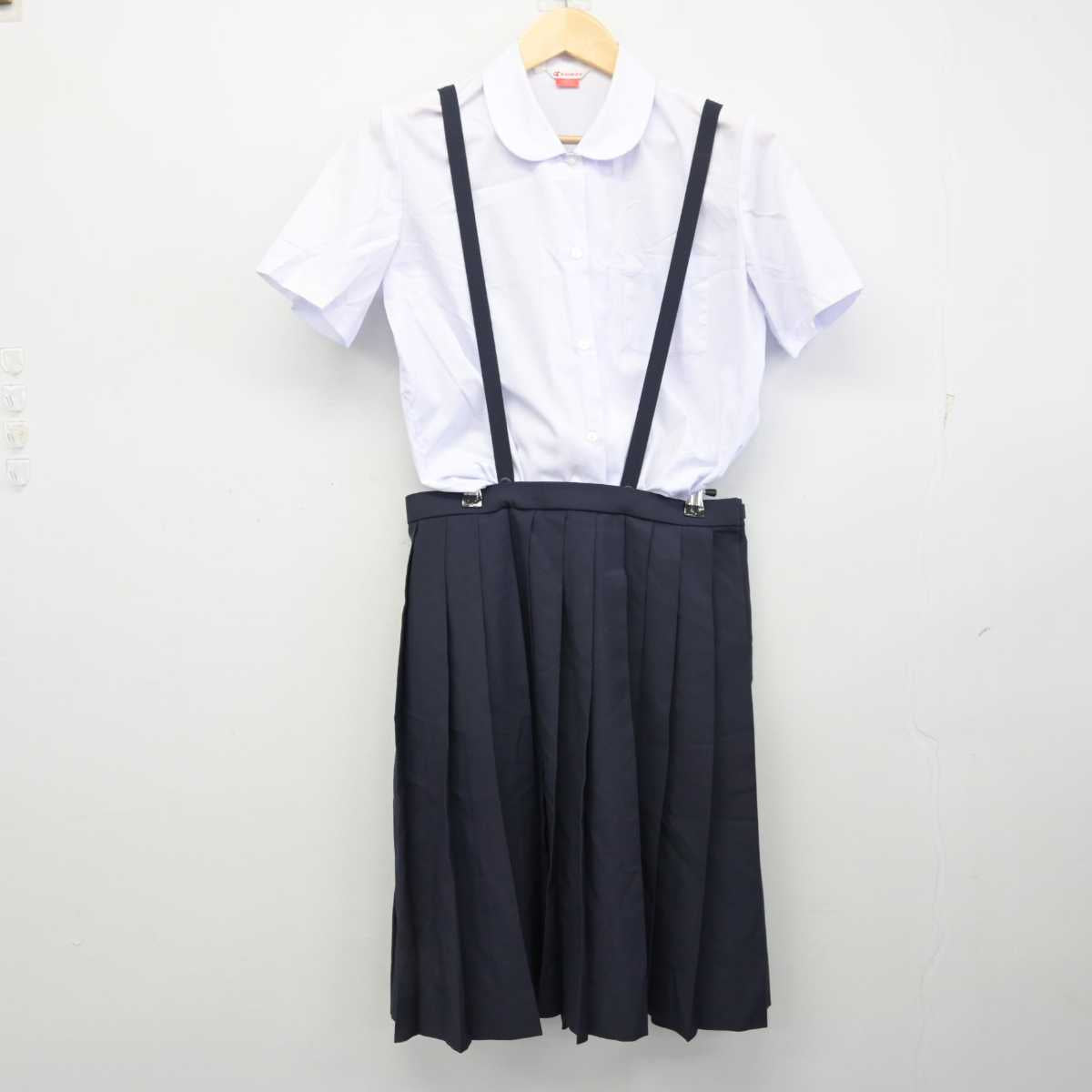 【中古】福岡県 柳西中学校 女子制服 2点 シャツ・スカート Sf058212 中古制服通販パレイド