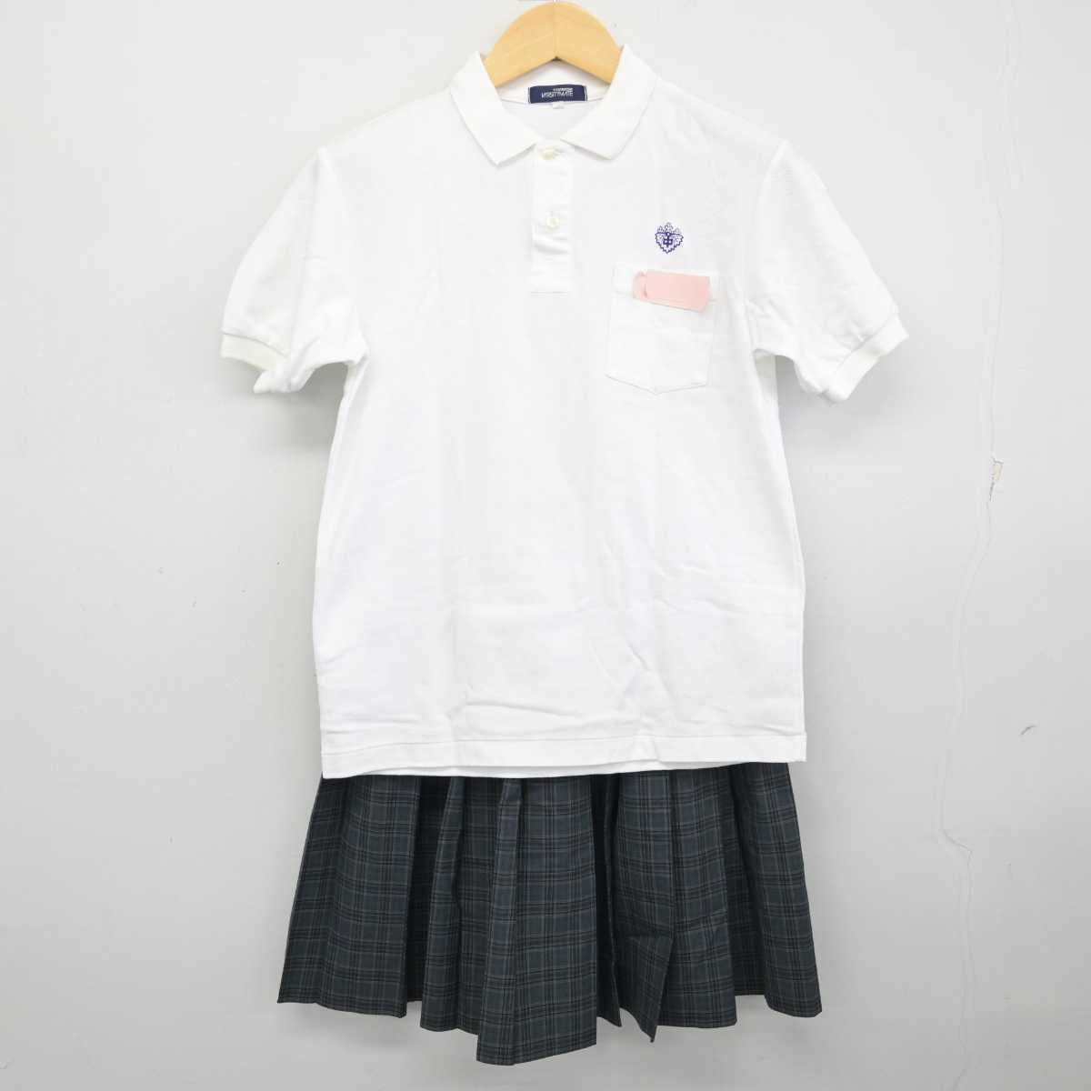 【中古】大阪府 大阪市立田辺中学校 女子制服 3点 シャツ・スカート Sf058299 中古制服通販パレイド