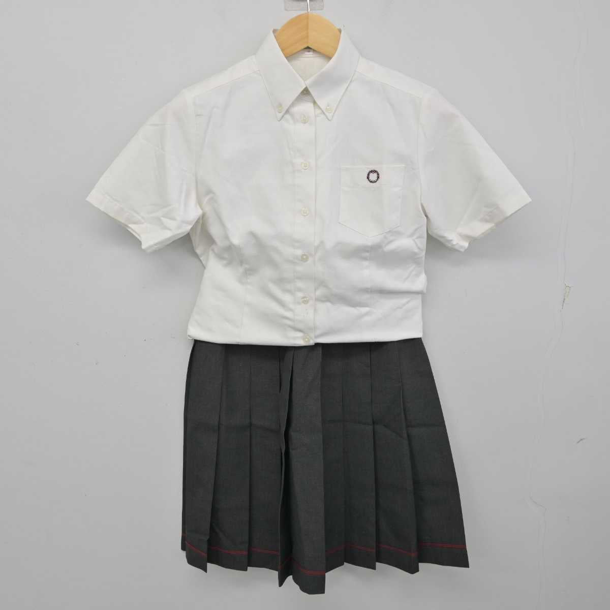 【中古】東京都 桜美林中学校・高等学校 女子制服 2点 シャツ・スカート Sf058398 中古制服通販パレイド