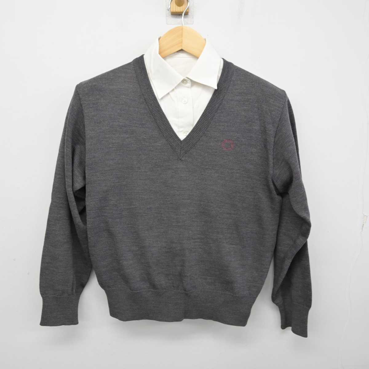 【中古】東京都 桜美林中学校・高等学校 女子制服 4点 ニット・シャツ Sf058399 中古制服通販パレイド