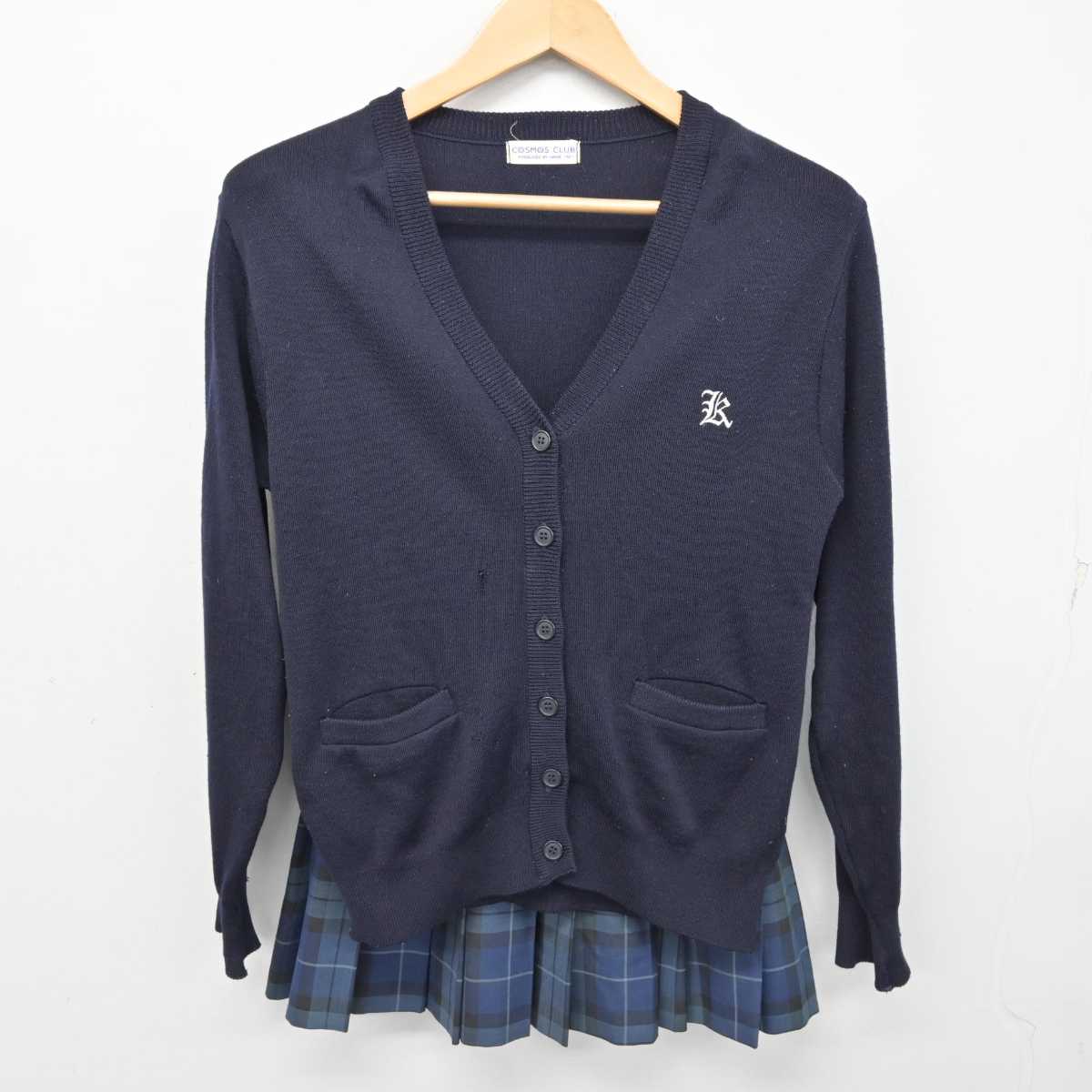 【中古】大阪府 北淀高等学校 女子制服 2点 ニット・スカート Sf059991 中古制服通販パレイド