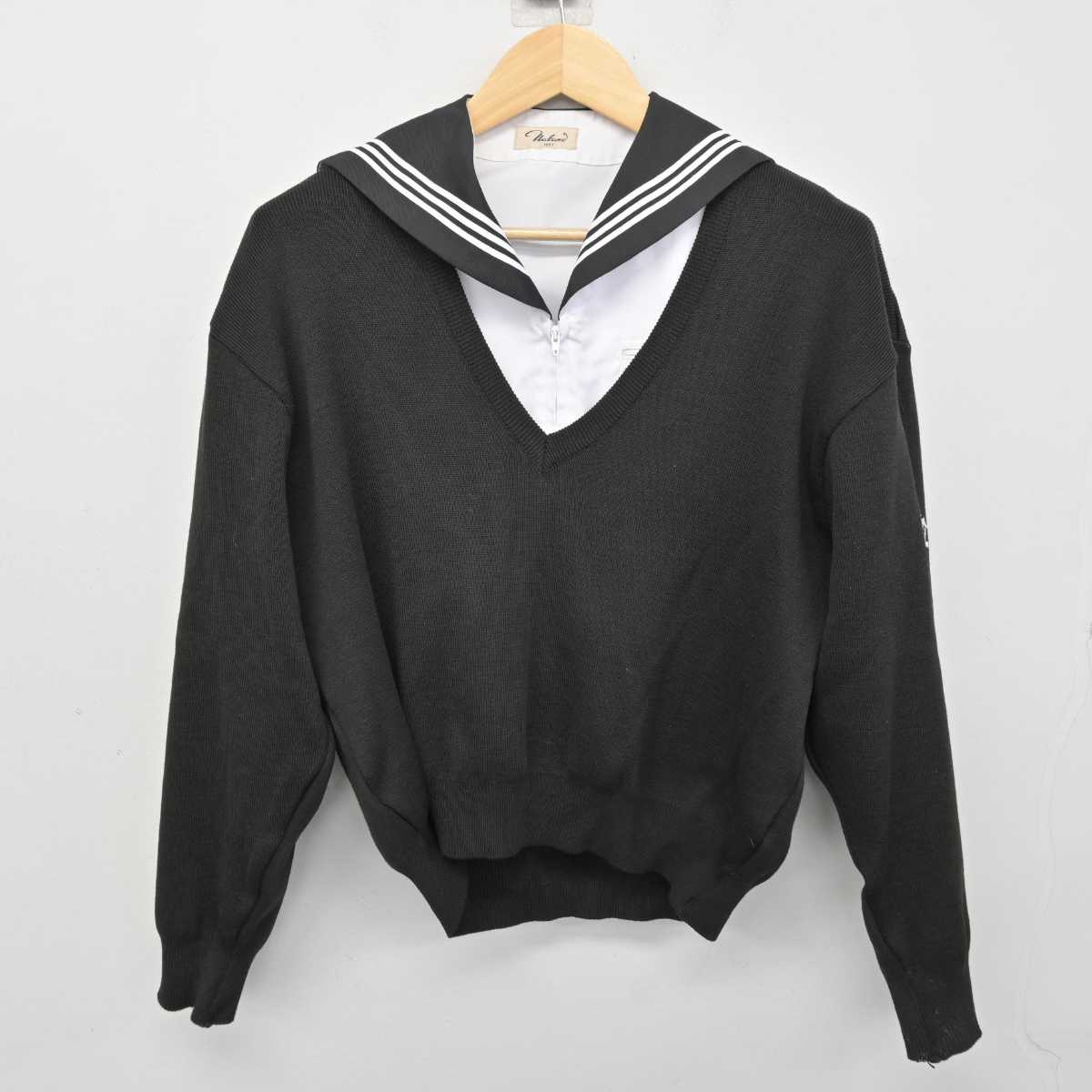 【中古】東京都 富士見中学高等学校 女子制服 2点 ニット・セーラー服 Sf059999 中古制服通販パレイド