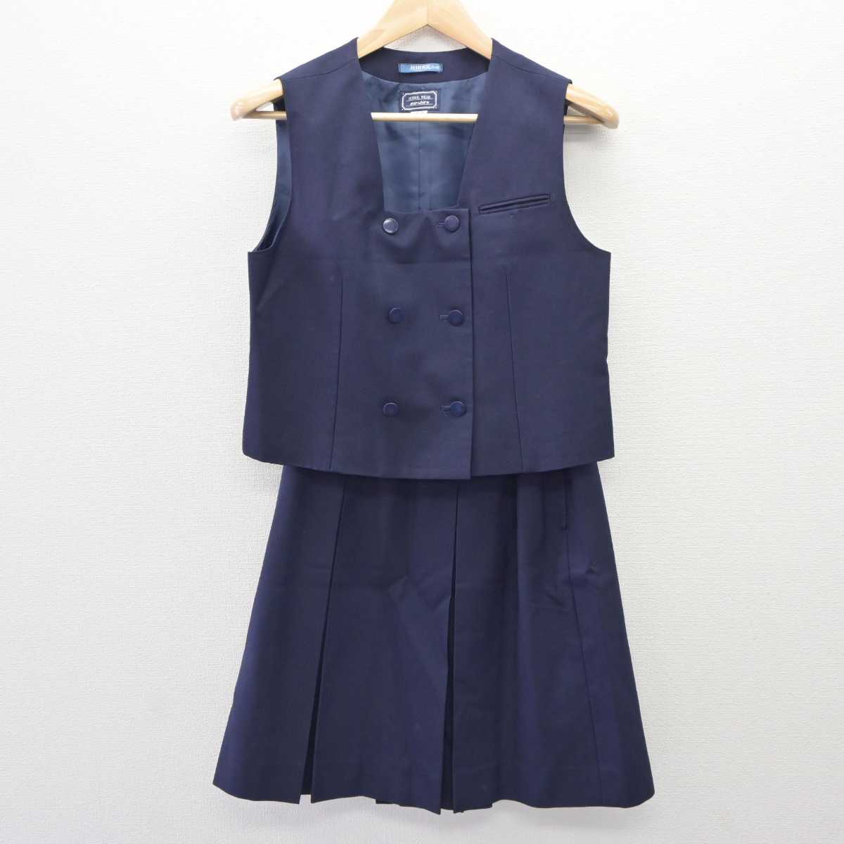 【中古】埼玉県 川越女子高等学校 女子制服 2点 ベスト・スカート Sf060079 中古制服通販パレイド