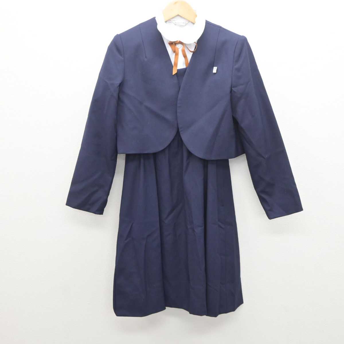 【中古】愛知県 南山学園 聖霊中学・高等学校 女子制服 5点 ブレザー・シャツ・ジャンパースカート Sf061181 中古制服通販パレイド