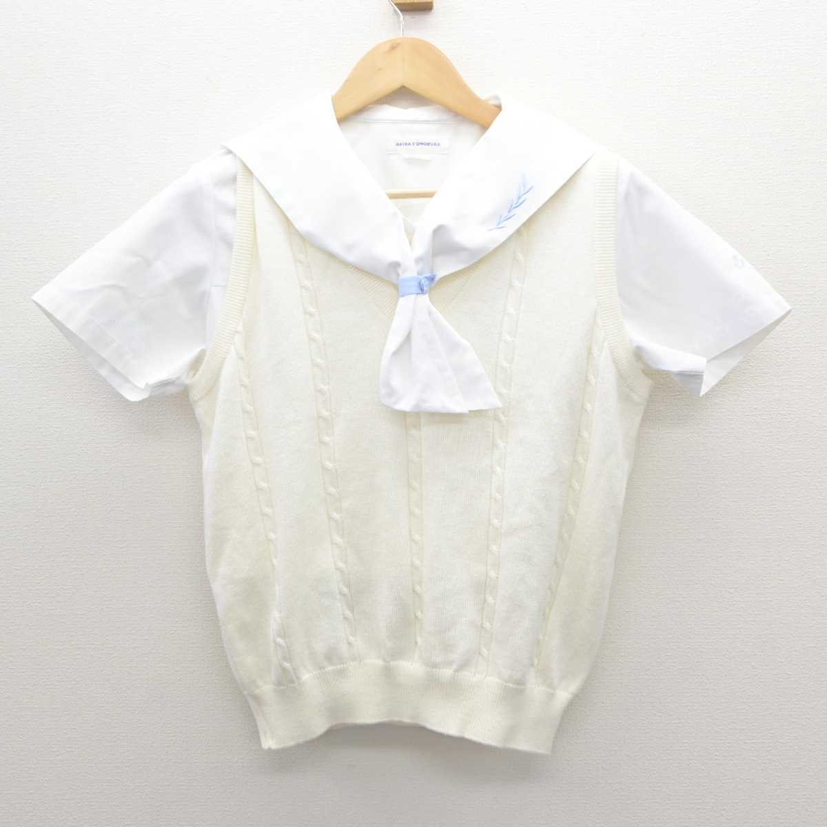 【中古】愛知県 名城大学附属高等学校 女子制服 2点 ニットベスト・シャツ Sf061221 中古制服通販パレイド