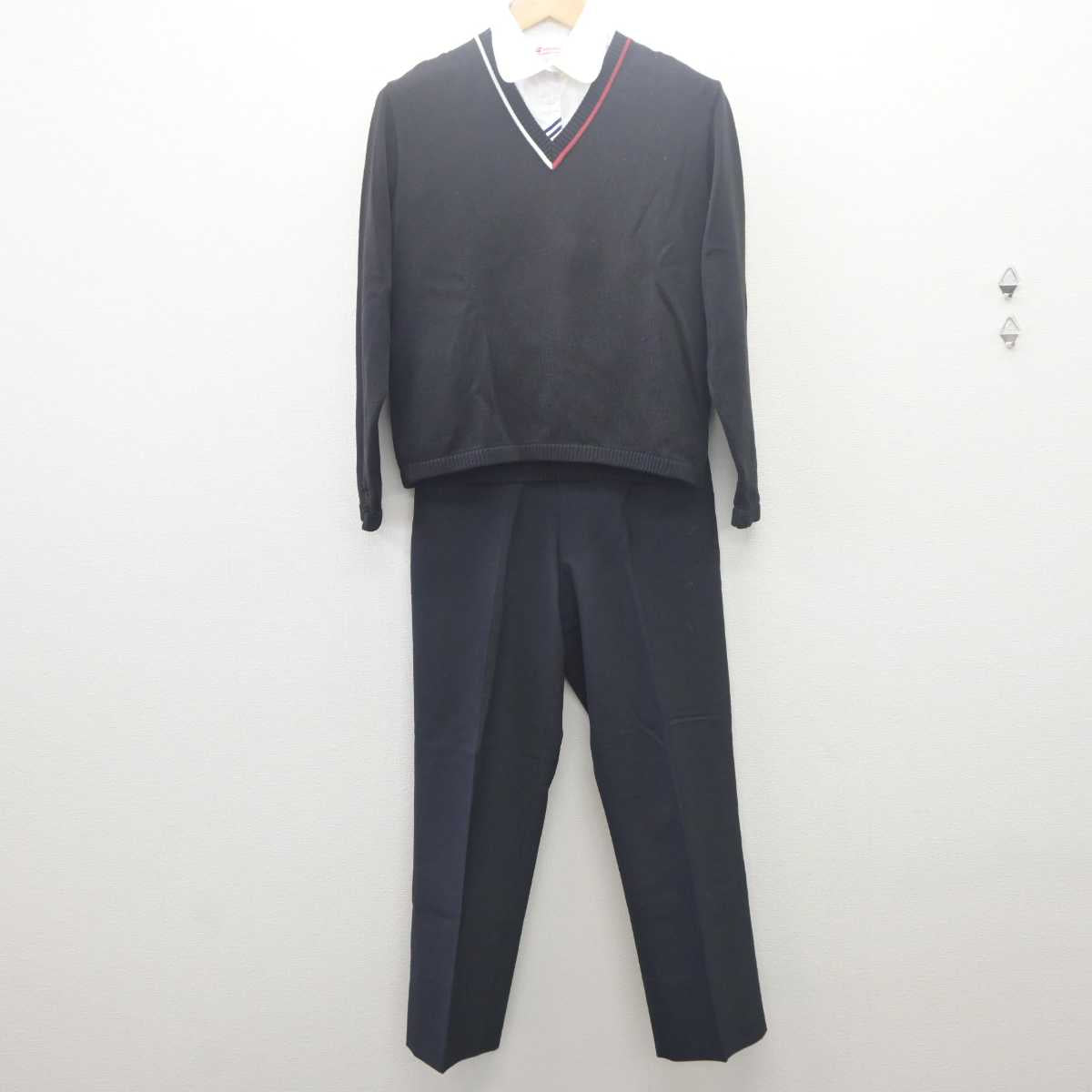【中古】大分県 宇佐産業科学高等学校 女子制服 3点 ニット・シャツ・ズボン Sf061719 中古制服通販パレイド