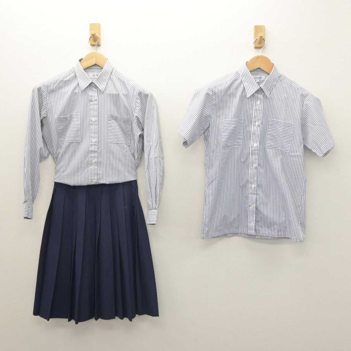 【中古】山形県 鶴岡南高等学校 女子制服 3点 シャツ・シャツ・スカート Sf061809 中古制服通販パレイド