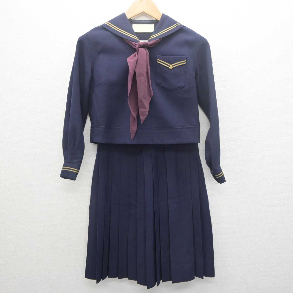 【中古】東京都 東洋英和女学院中学部 女子制服 3点 セーラー服・スカート Sf061975 中古制服通販パレイド