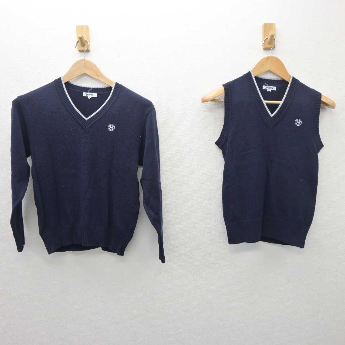 【中古】東京都 朋優学院高等学校 女子制服 2点 ニット・ニットベスト Sf062921 中古制服通販パレイド