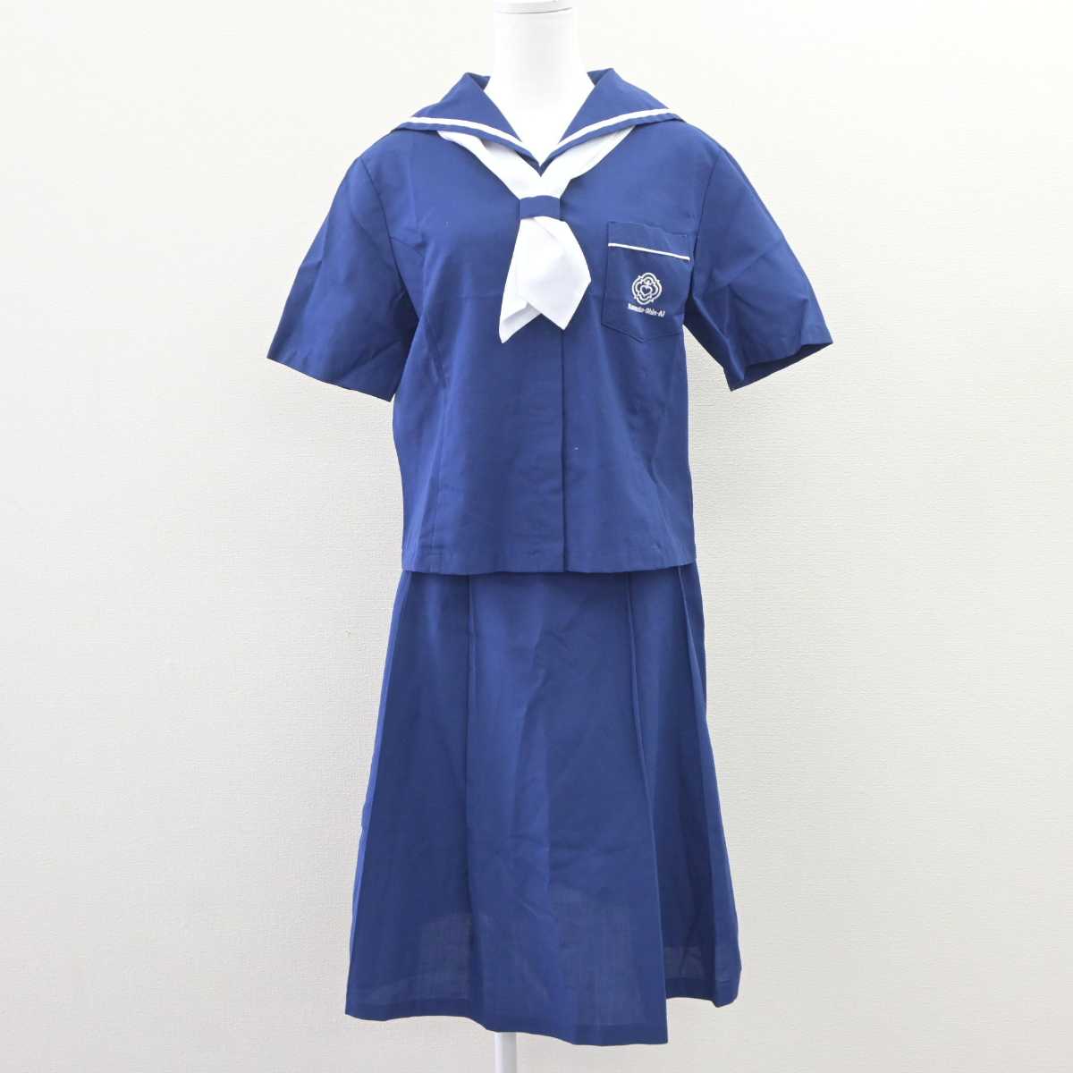 【中古】熊本県 熊本信愛女学院高等学校 女子制服 3点 セーラー服・スカート Sf063869 中古制服通販パレイド