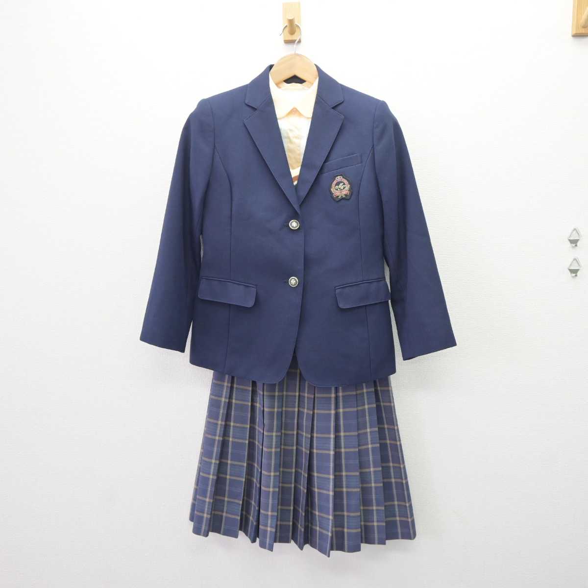 【中古】宮崎県 宮崎日本大学 中学校・高等学校 女子制服 4点 ブレザー・ニット・シャツ・スカート Sf063895 中古制服通販パレイド