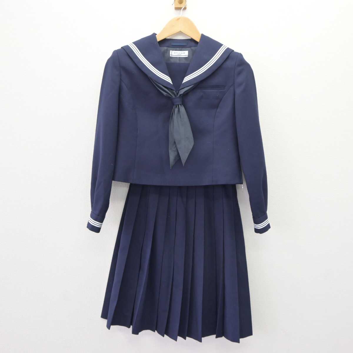 【中古】北海道 釧路市立共栄中学校 女子制服 3点 セーラー服・スカート Sf063910 中古制服通販パレイド