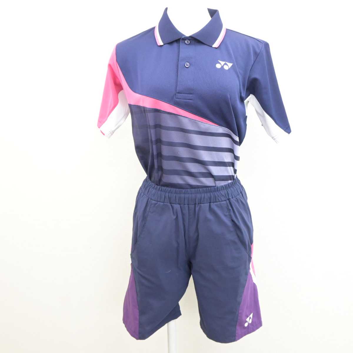 【中古】北海道 札幌市立八条中学校軟式テニス部ユニフォーム 女子制服 2点 部活ユニフォーム 上・部活ユニフォーム 下 Sf06402