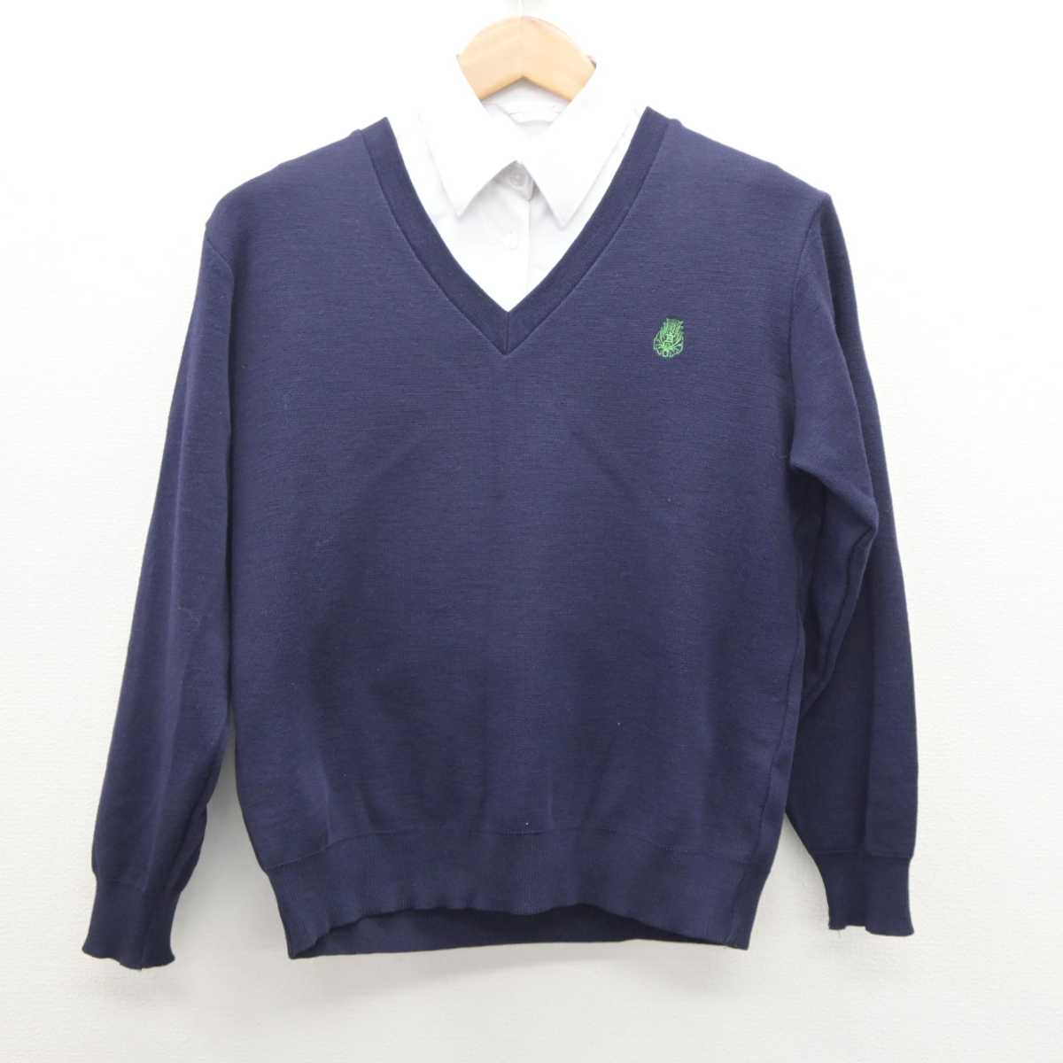 【中古】熊本県 熊本農業高等学校 女子制服 3点 ニット・シャツ Sf064374 中古制服通販パレイド