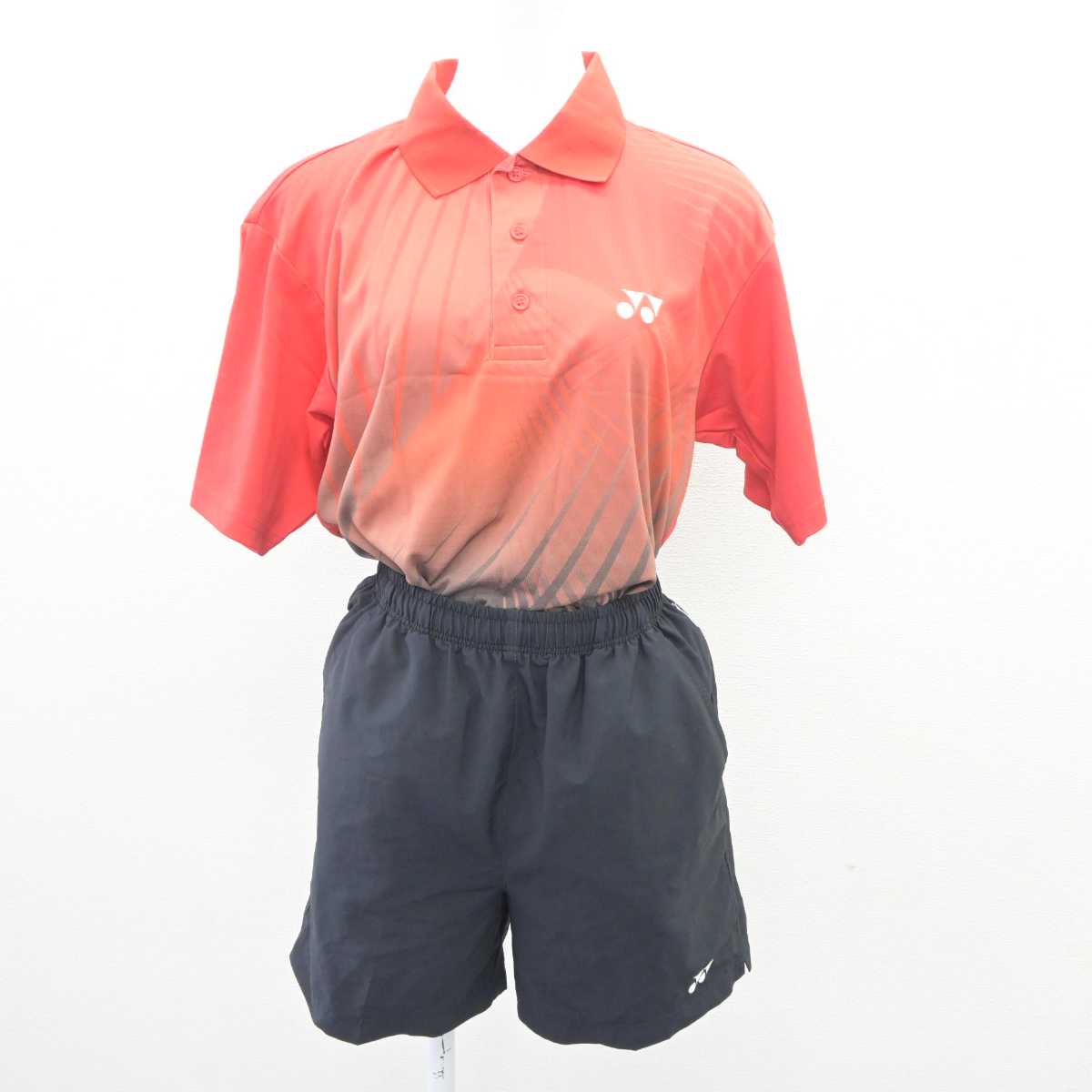 【中古】沖縄県 嘉数中学校バドミントン部ユニフォーム 女子制服 2点 部活ユニフォーム 上・部活ユニフォーム 下 Sf064599