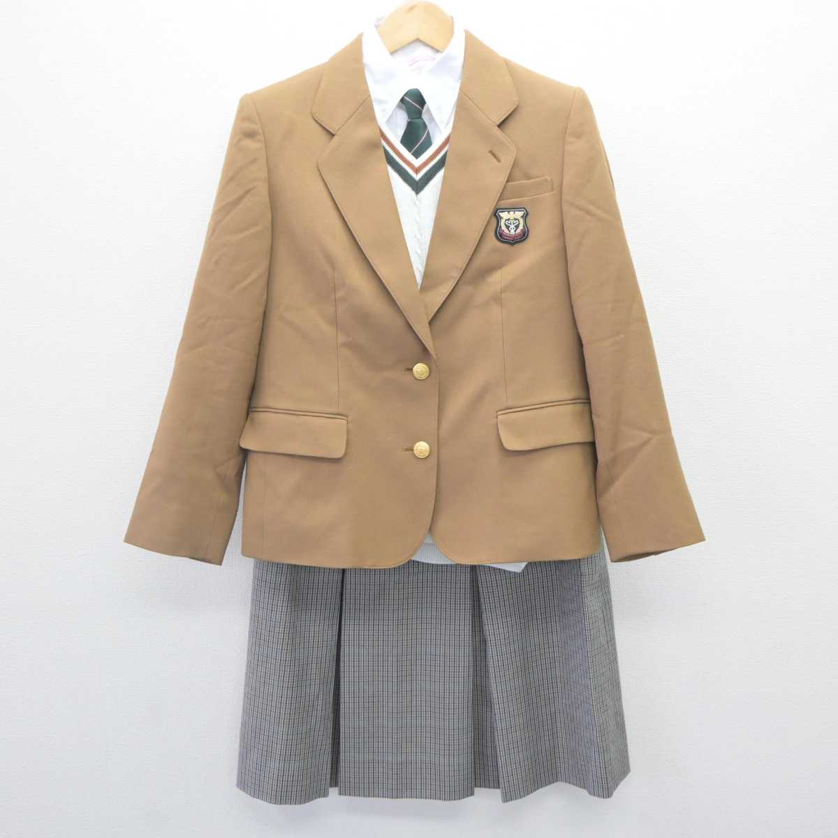 【中古】長崎県 長崎商業高等学校 女子制服 5点 ブレザー・ニット・シャツ・スカート Sf064609 中古制服通販パレイド