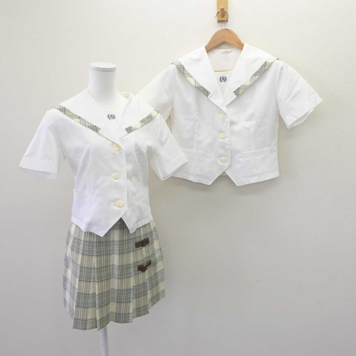 【中古】長野県 松商学園高等学校 女子制服 3点 セーラー服・スカート Sf064649 中古制服通販パレイド