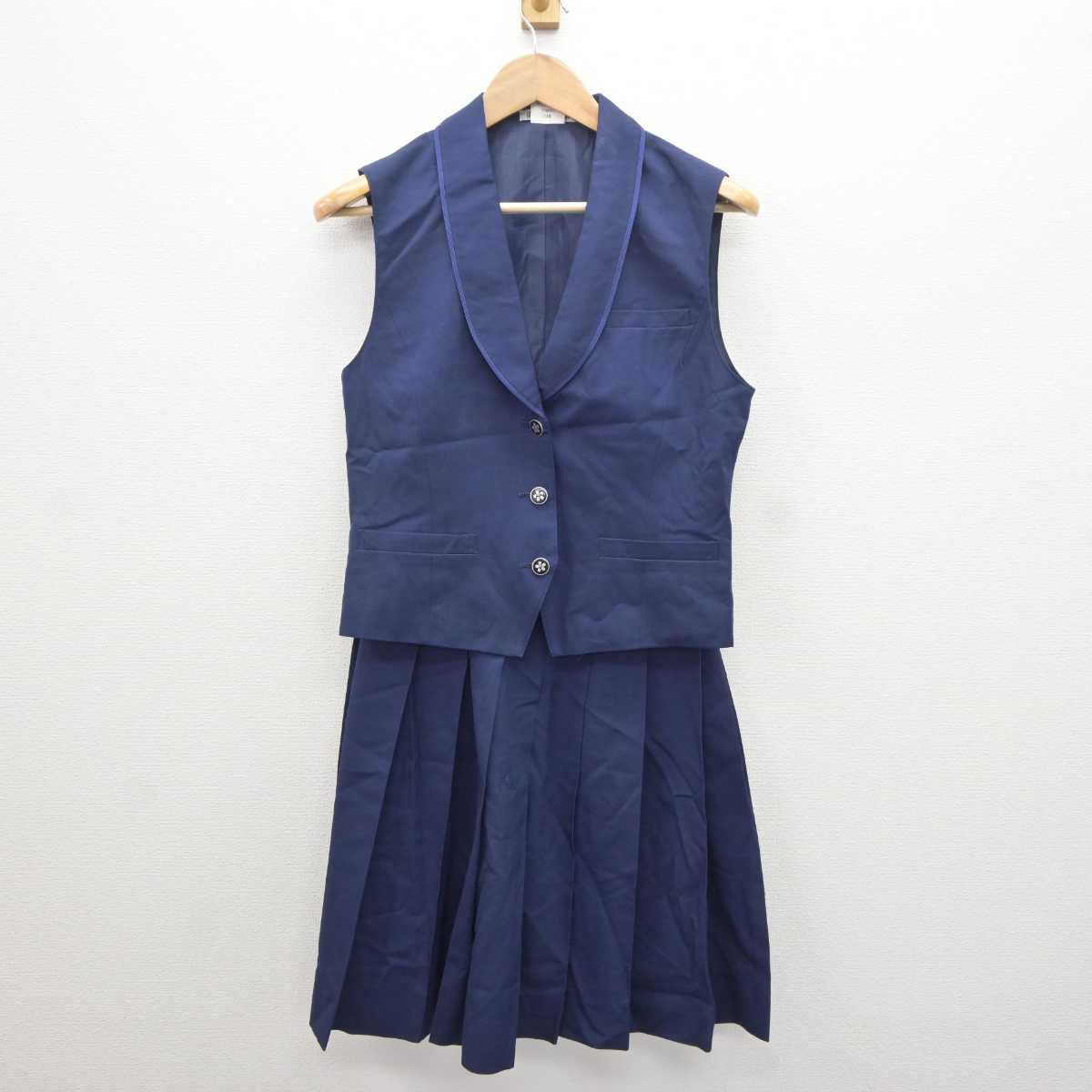 【中古】東京都 文京学院大学女子中学校・高等学校旧制服 女子制服 2点 ベスト・スカート Sf065461 中古制服通販パレイド