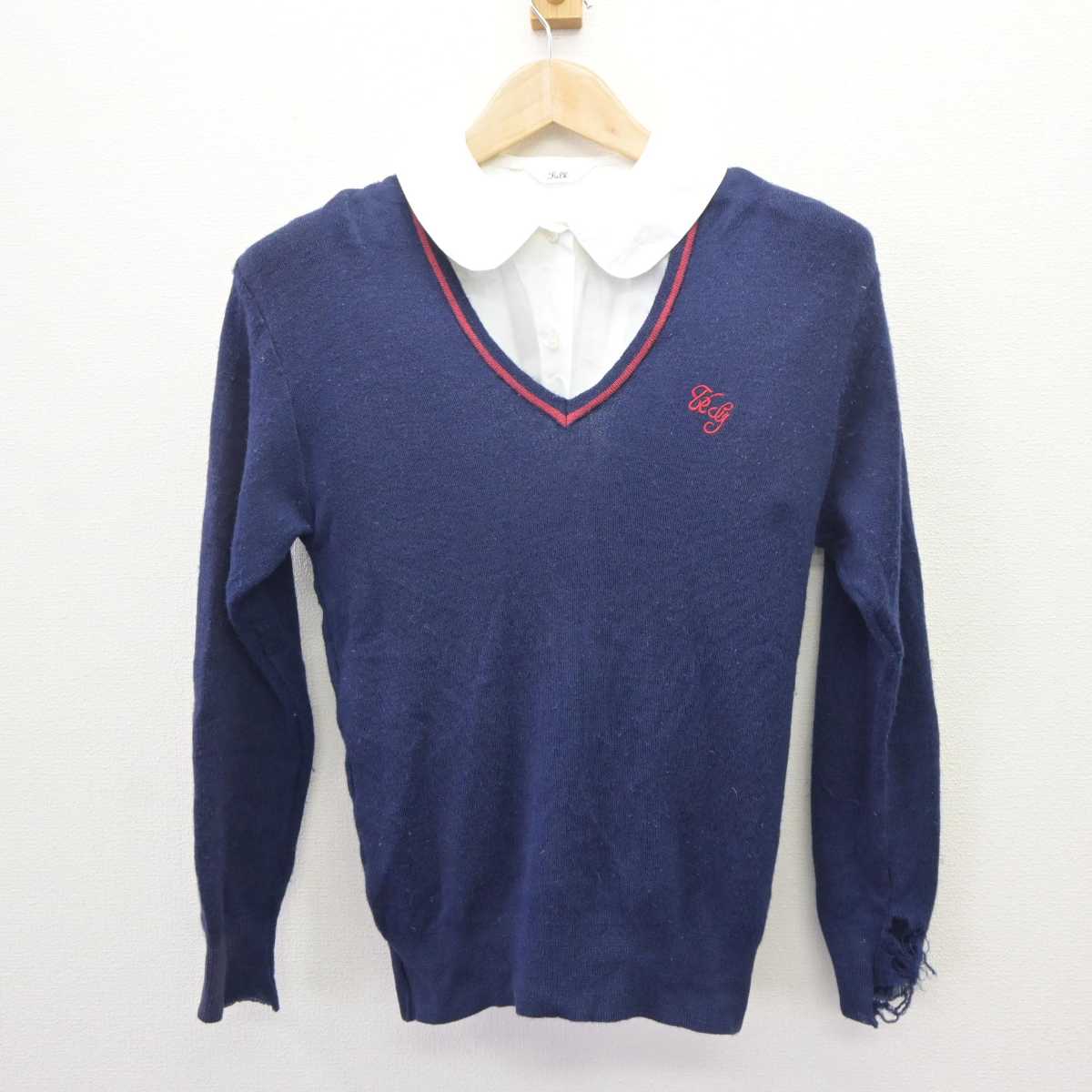 【中古】埼玉県 浦和学院高等学校 女子制服 2点 ニット・シャツ Sf065718 中古制服通販パレイド