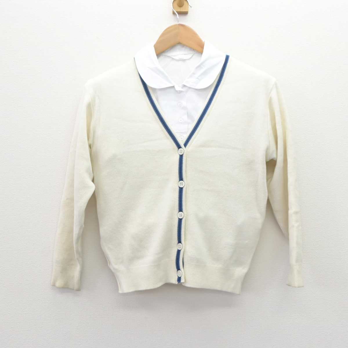 【中古】兵庫県 神戸海星女子学院中学校・高等学校 女子制服 2点 ニット・シャツ Sf066011 中古制服通販パレイド